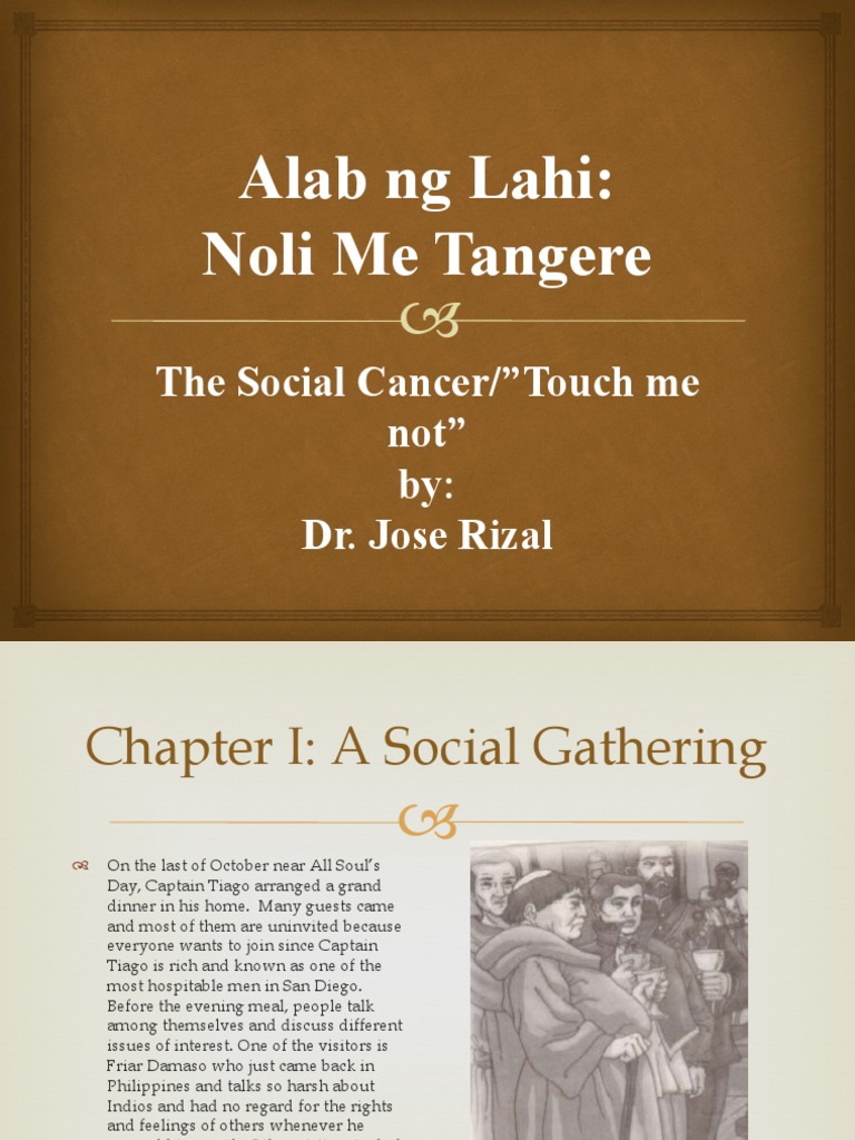 Alab NG Lahi: Noli Me Tangere: The Social Cancer/"Touch Me Not" By: Dr ...