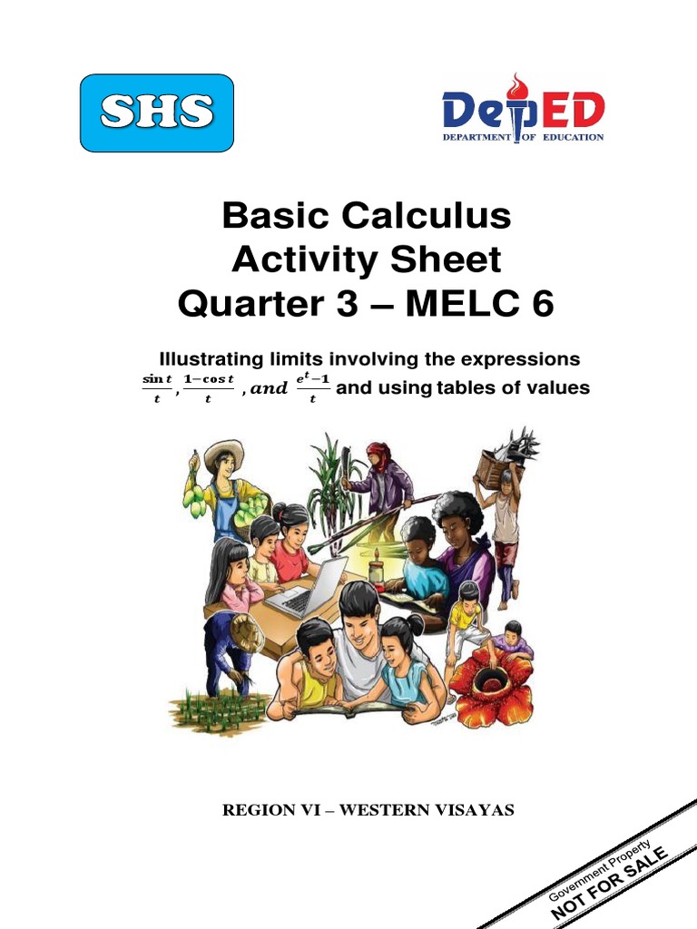 Basic Calculus Activity Sheet Quarter 3 - Melc 6 | PDF | Learning | Function (Mathematics)