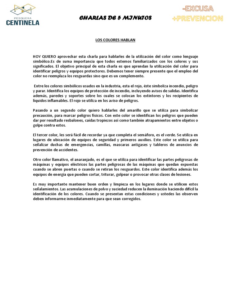 Significado de Colores en Seguridad | PDF | Estudios de idiomas extranjeros