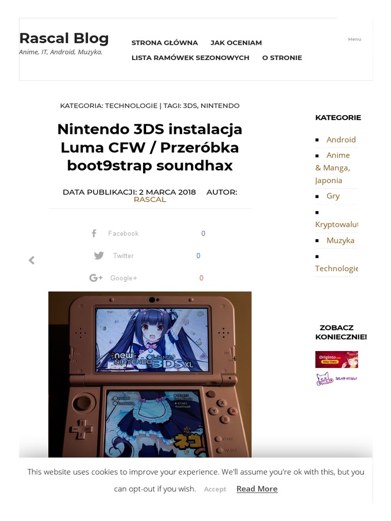 Nintendo 3DS CFW Luma - Instalacja Boot9strap - Soundhax - Rascal Blog ...