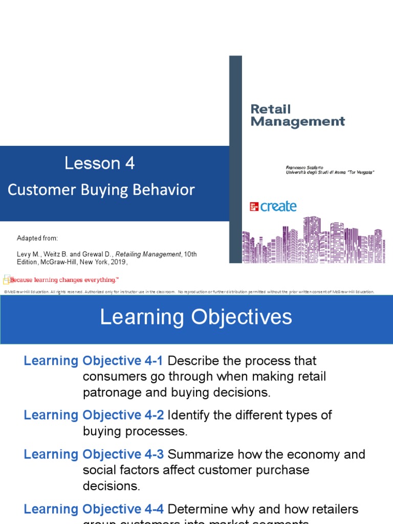 Lesson 04 Customer Behaviour | PDF | Market Segmentation | Retail