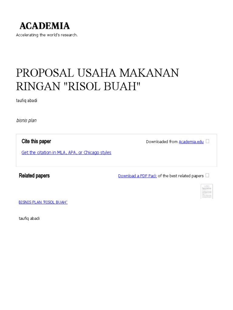 PROPOSAL - USAHA - MAKANAN - RINgan - RISOL - BUAH20190921 29110 ...