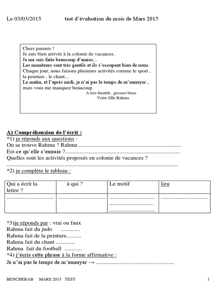 French 4ap15 2trim3 | PDF | Maison et jardin