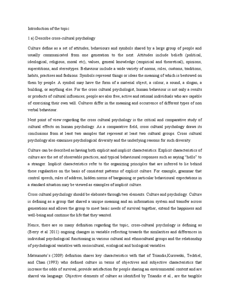 Understanding Cross-Cultural Psychology | PDF | Emotions | Psychology