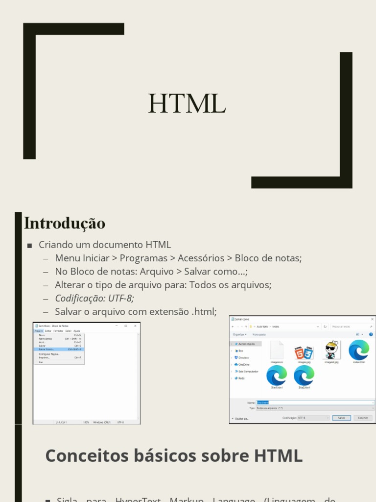 Aula de HTML e CSS | PDF | Html | Formatos de arquivo de computador