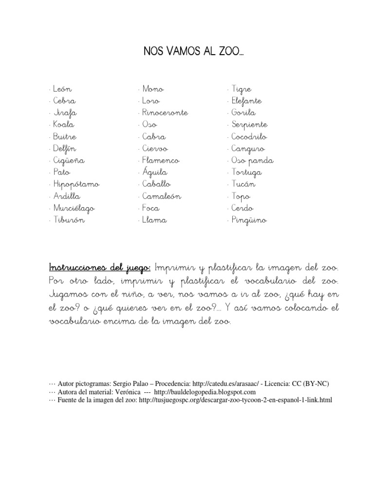 Nos Vamos Al Zoo | PDF | Ciencia y matemática