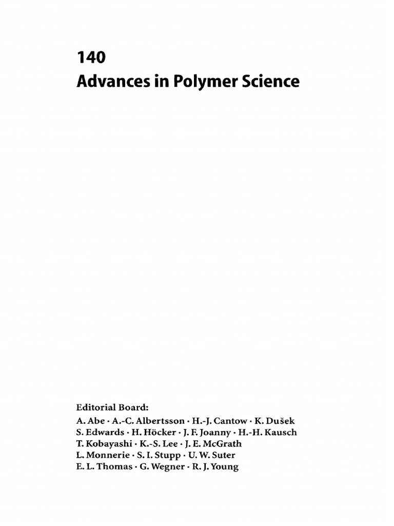 140 Advances in Polymer Science | PDF | Liquid Crystal | Differential ...