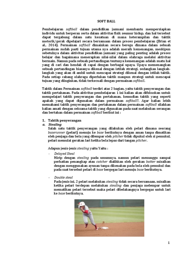 Softball | PDF | Olahraga & Rekreasi