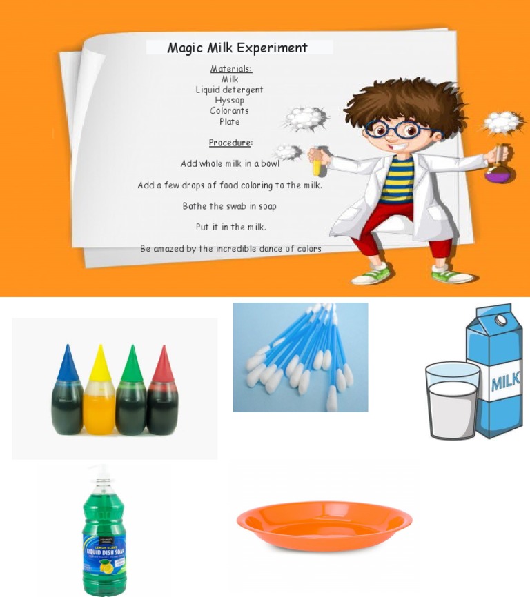 Magic Milk Color Dance Experiment | PDF | Cooking, Food & Wine | Self ...