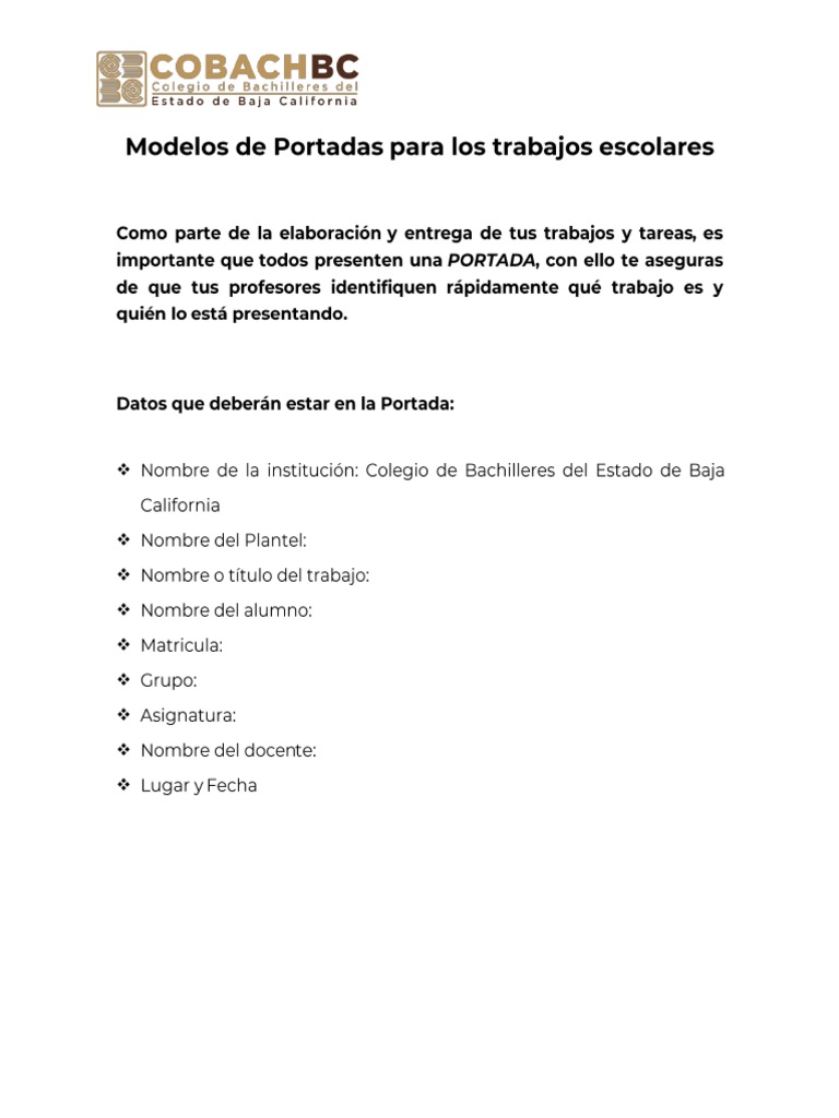 Modelos de Portadas | PDF