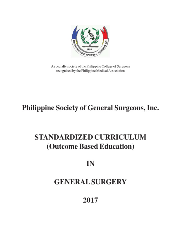 2017 Psgs Surgical Curriculum | PDF | Health Care | Surgery