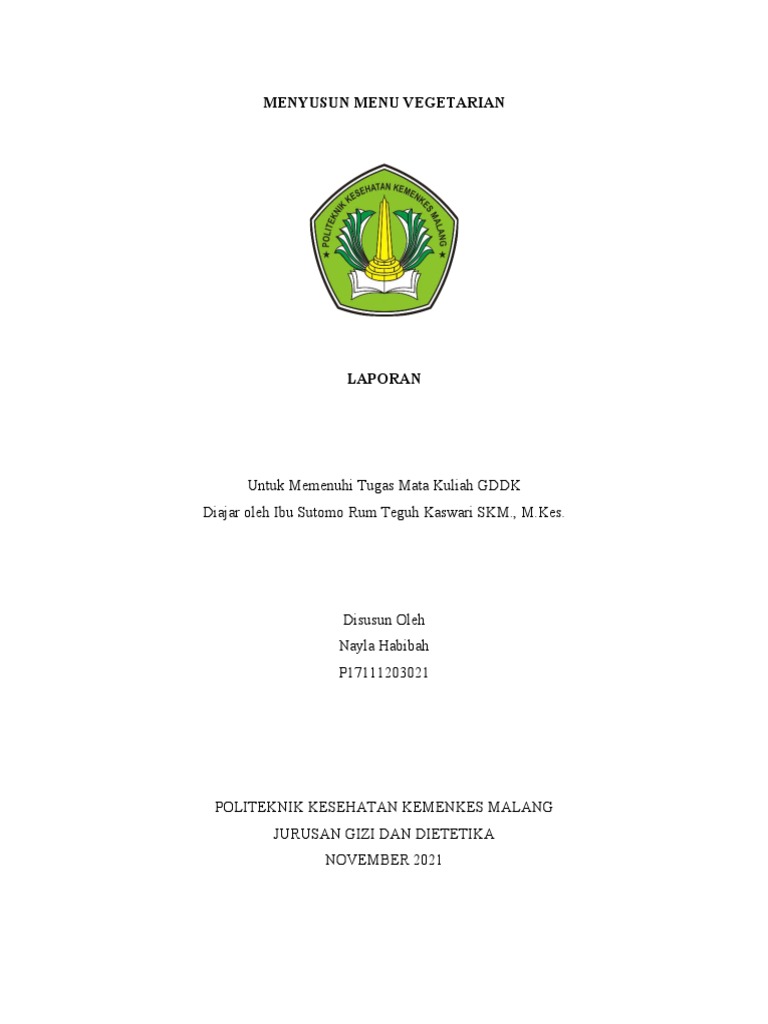 Menyusun Menu Vegetarian | PDF
