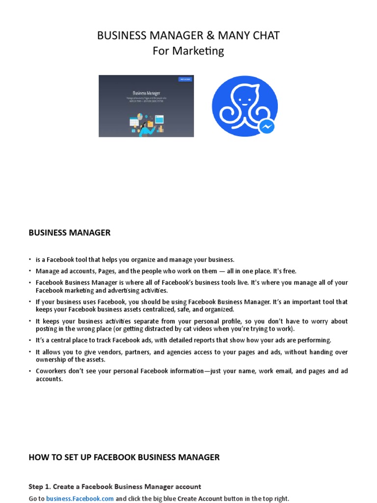 Facebook Business Manager Guide | PDF | Facebook | Computing
