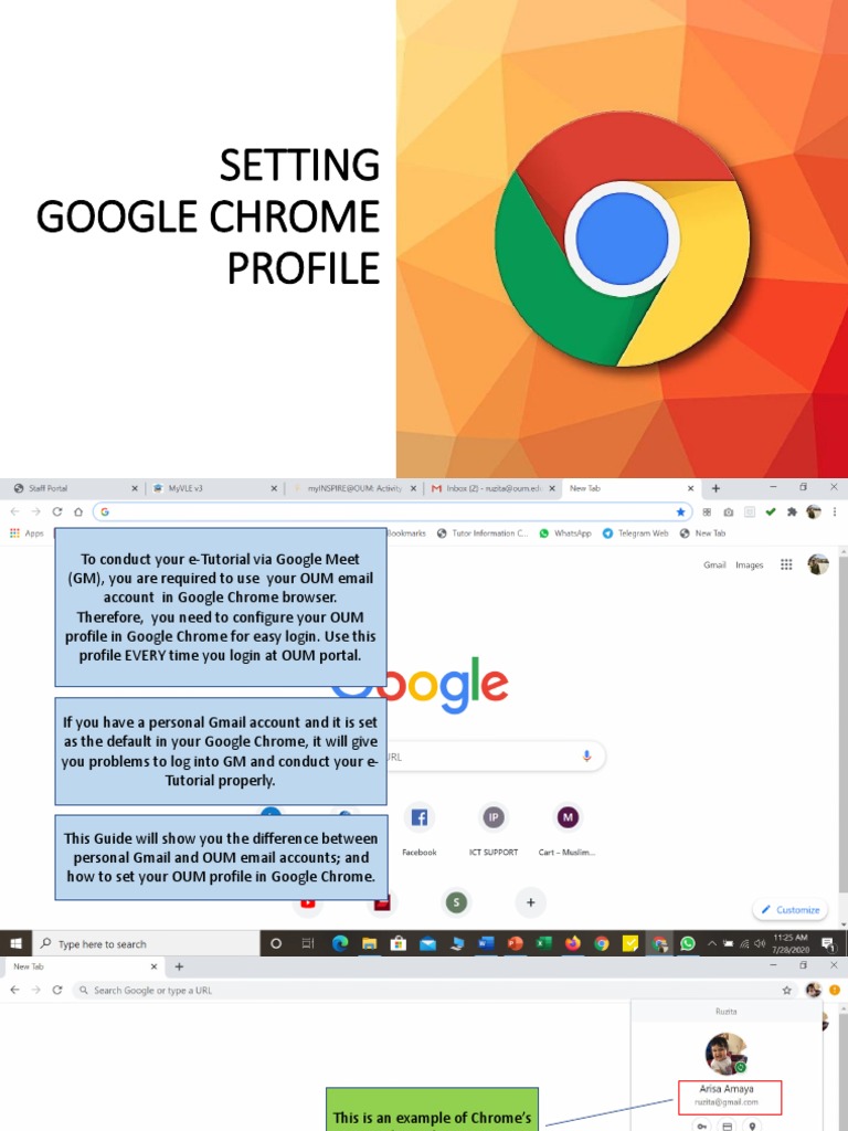 Setting Google Chrome Profile | PDF | Gmail | Information Technology