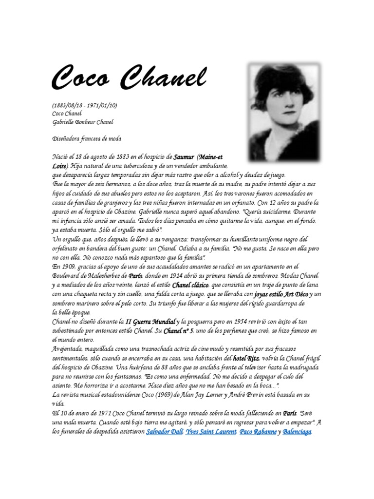 Coco Chanel | PDF | Ropa | Moda
