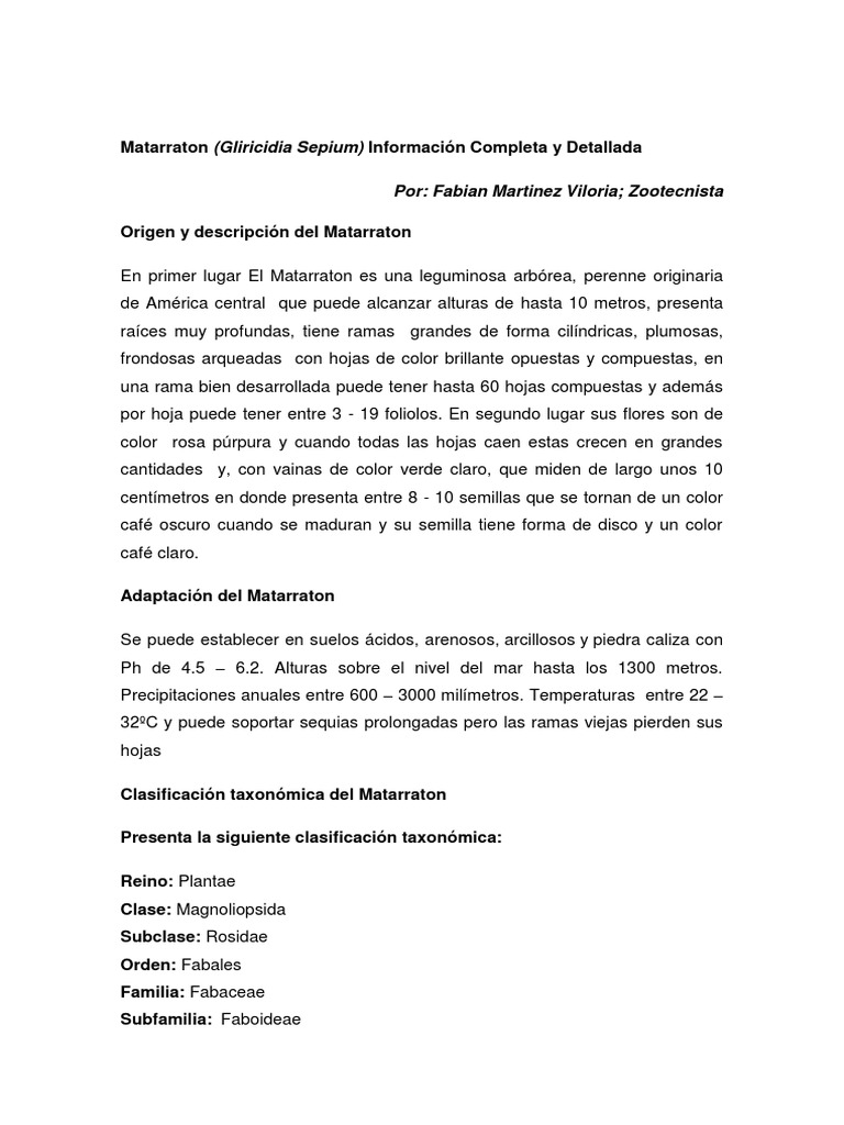 MATARRATÓN | PDF | Botánica | Plantas