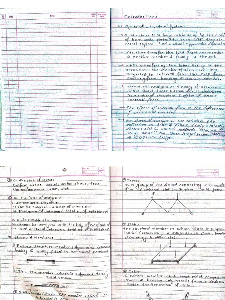 Notes of Structural Analysis I by Sumit Paudel (NEC) | PDF