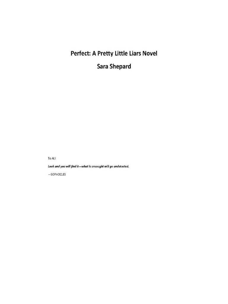 Perfect - Sara Shepard | PDF