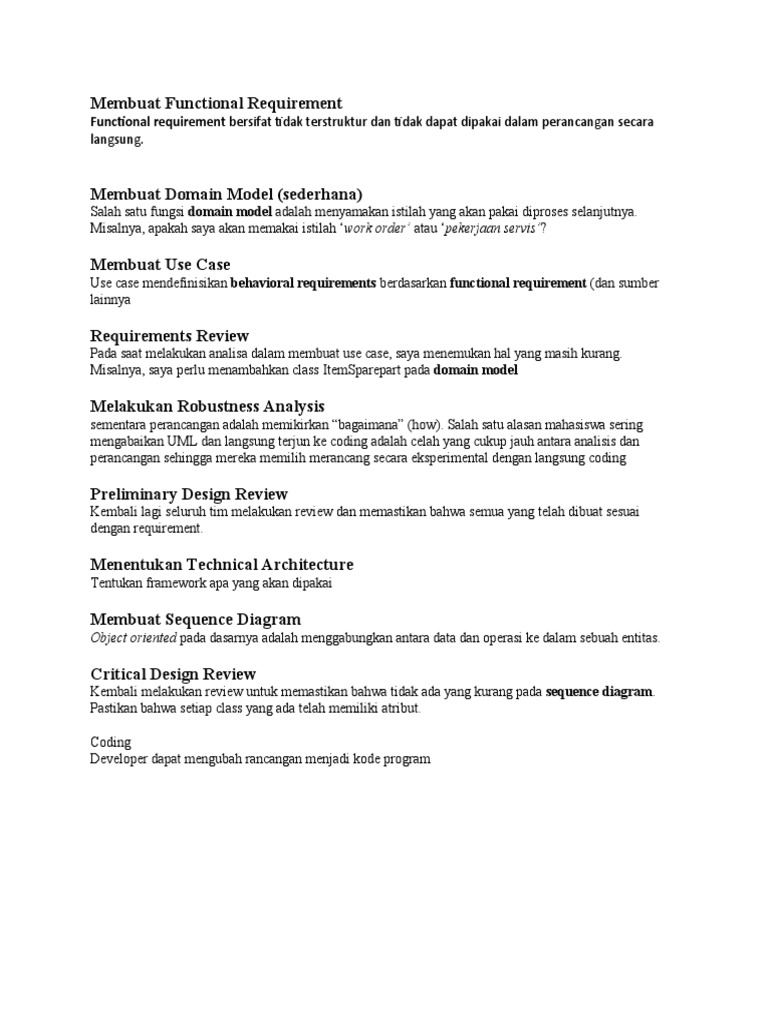 Membuat Functional Requirement | PDF