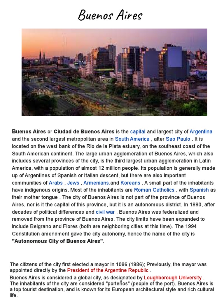 Buenos Aires | PDF | Buenos Aires | Argentina