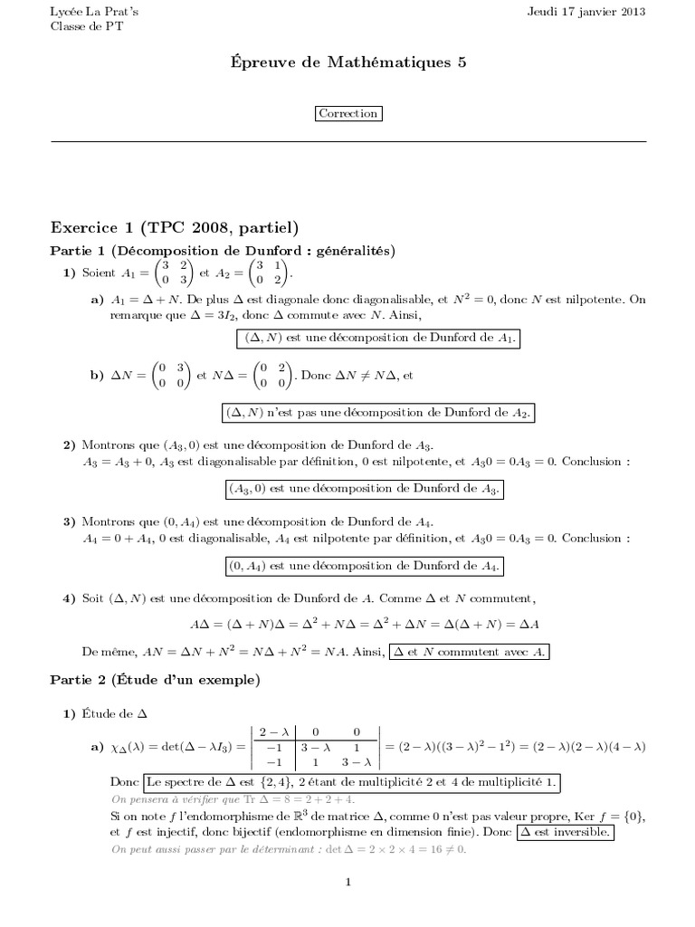 DST5 2012c | PDF | Valeur propre, vecteur propre et espace propre ...