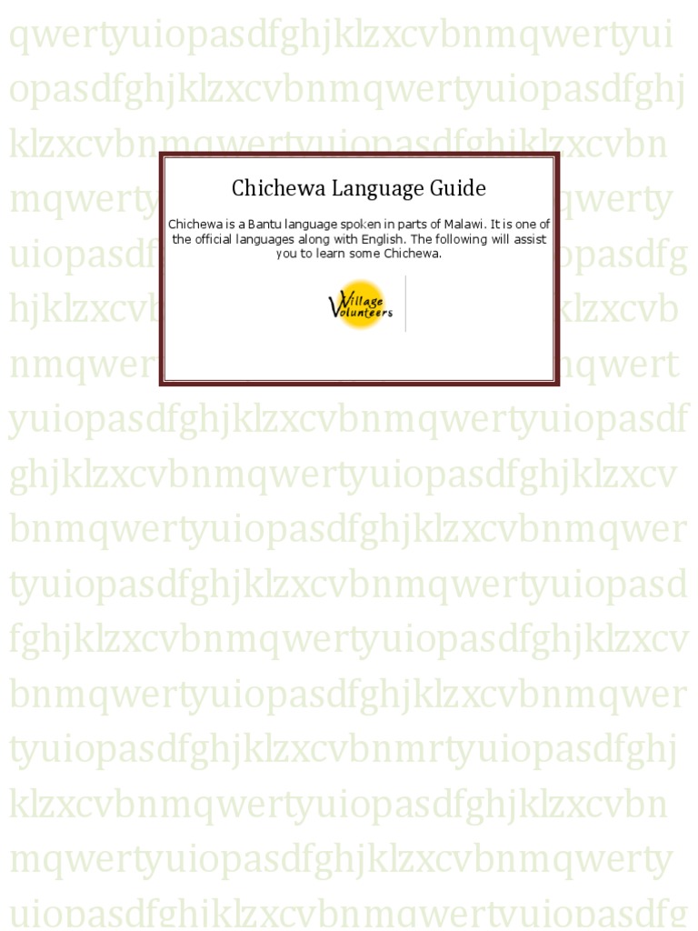 Chichewa Language Guide | PDF