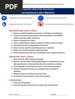 Machine Shop Standard Operating Procedures | PDF | Drilling | Machining