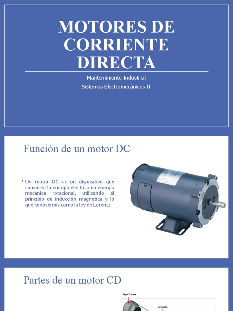 Motores de Corriente Directa | PDF | Motor eléctrico | Corriente eléctrica