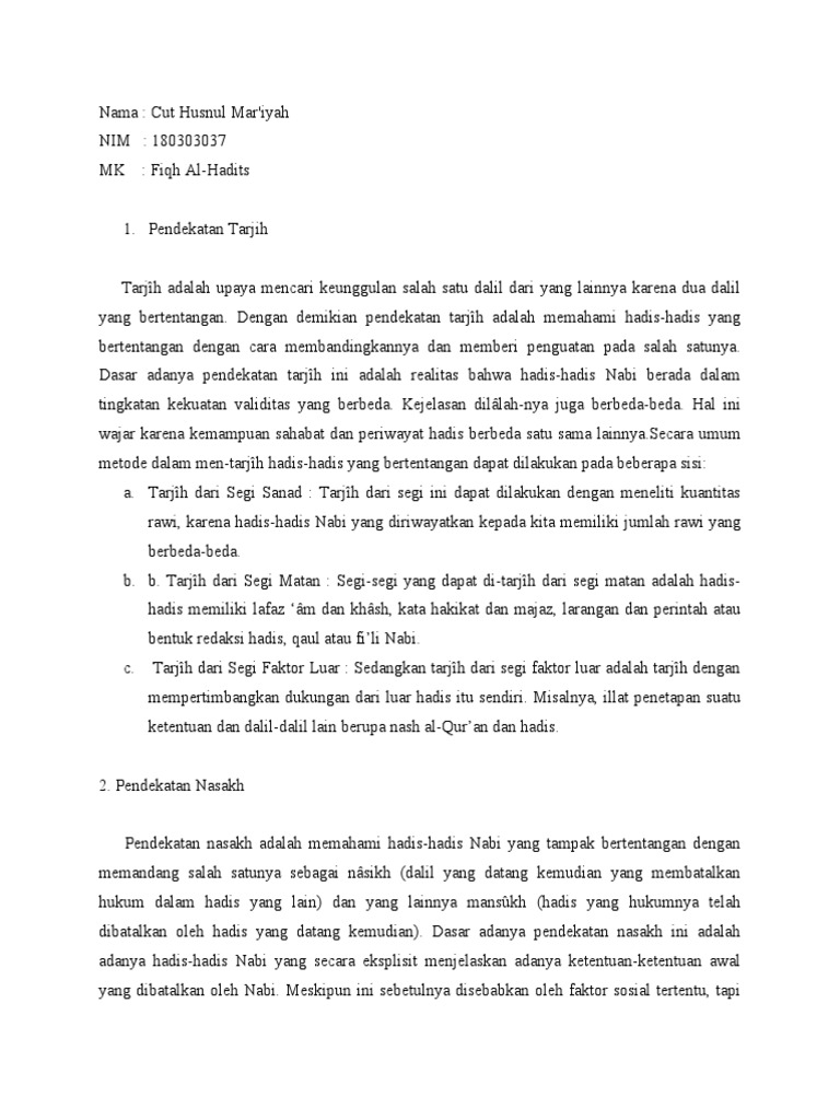 Tarjih Dan Nasakh | PDF