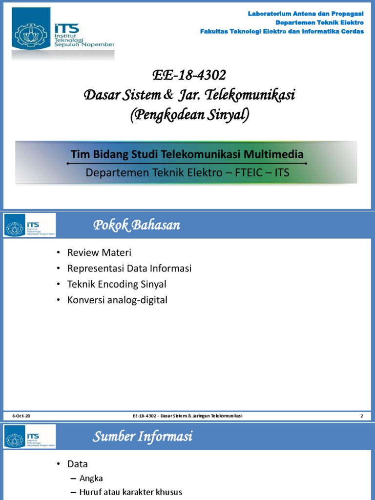 Teknik Encoding Sinyal Telekomunikasi | PDF | Komputer