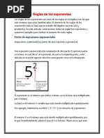 Reglas Básicas Algebraicas | PDF | Métodos y materiales de enseñanza