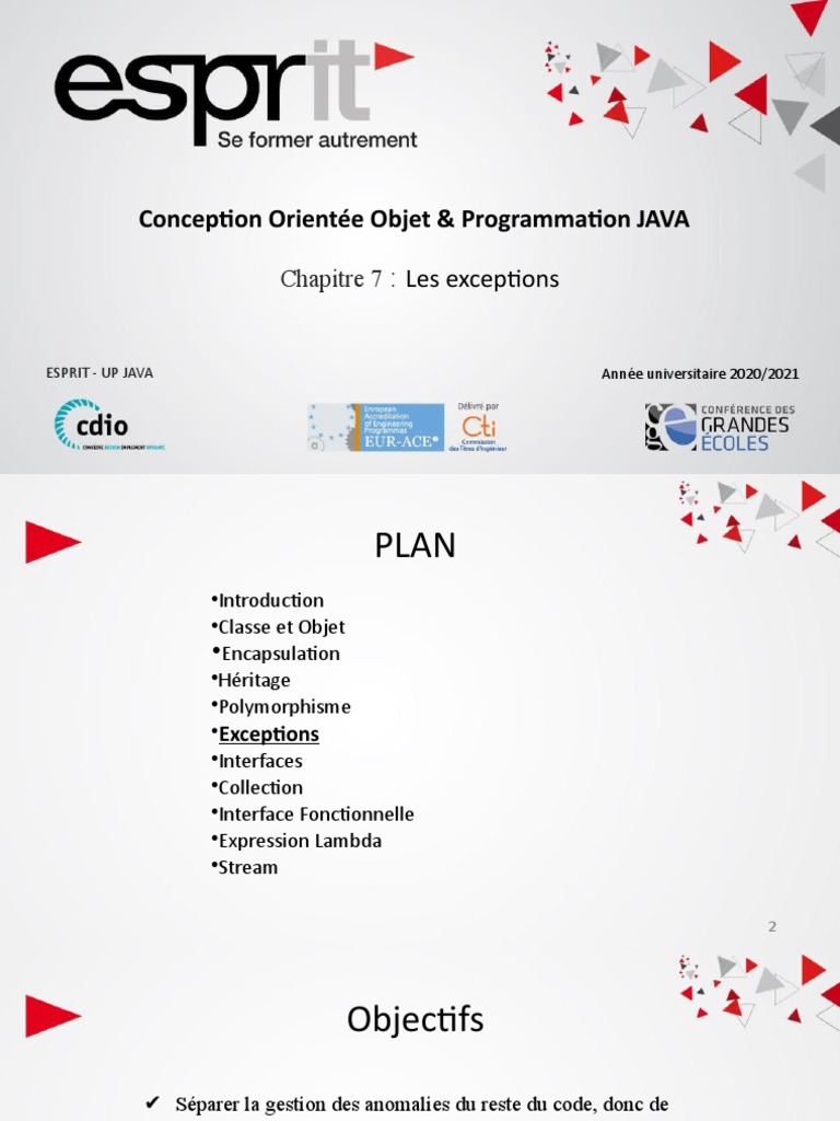 Chapitre 6 - Les Exceptions | PDF | Java (Langage de programmation) | Gestion informatique