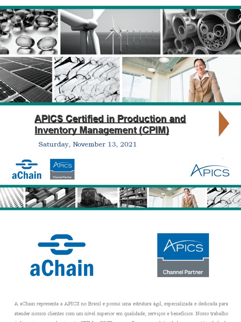 APICS Certified in Production and Inventory Management (CPIM) | PDF ...