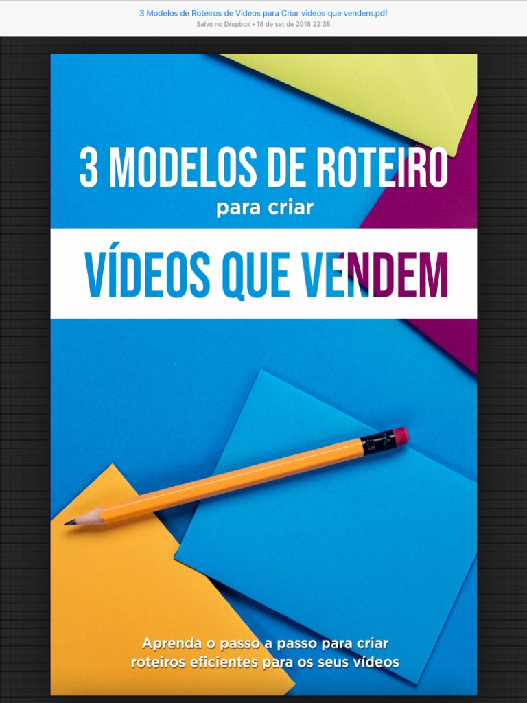 3 Modelos de Roteiros de Vídeos para Criar Vídeos Que Vendem | PDF ...