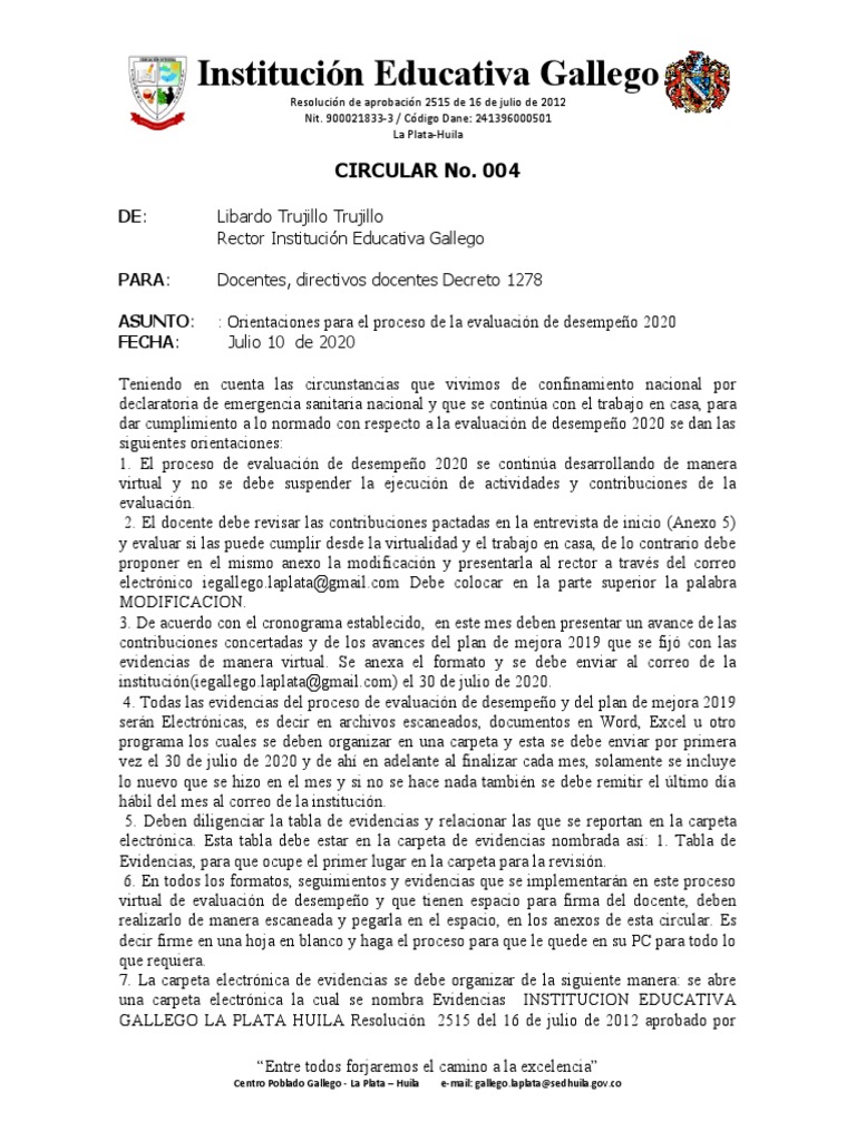 Circular 004 | PDF