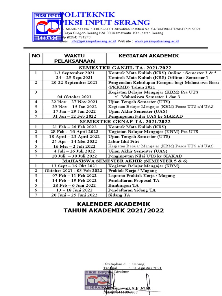 Ok Kalender Akademik | PDF