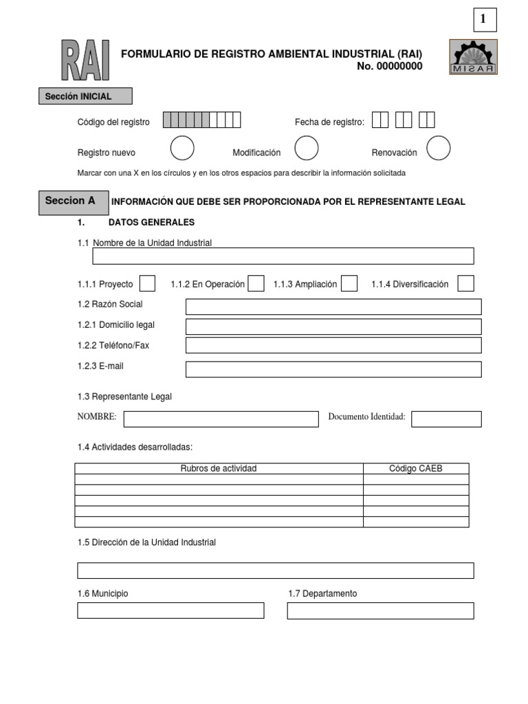 Formulario Rai | PDF