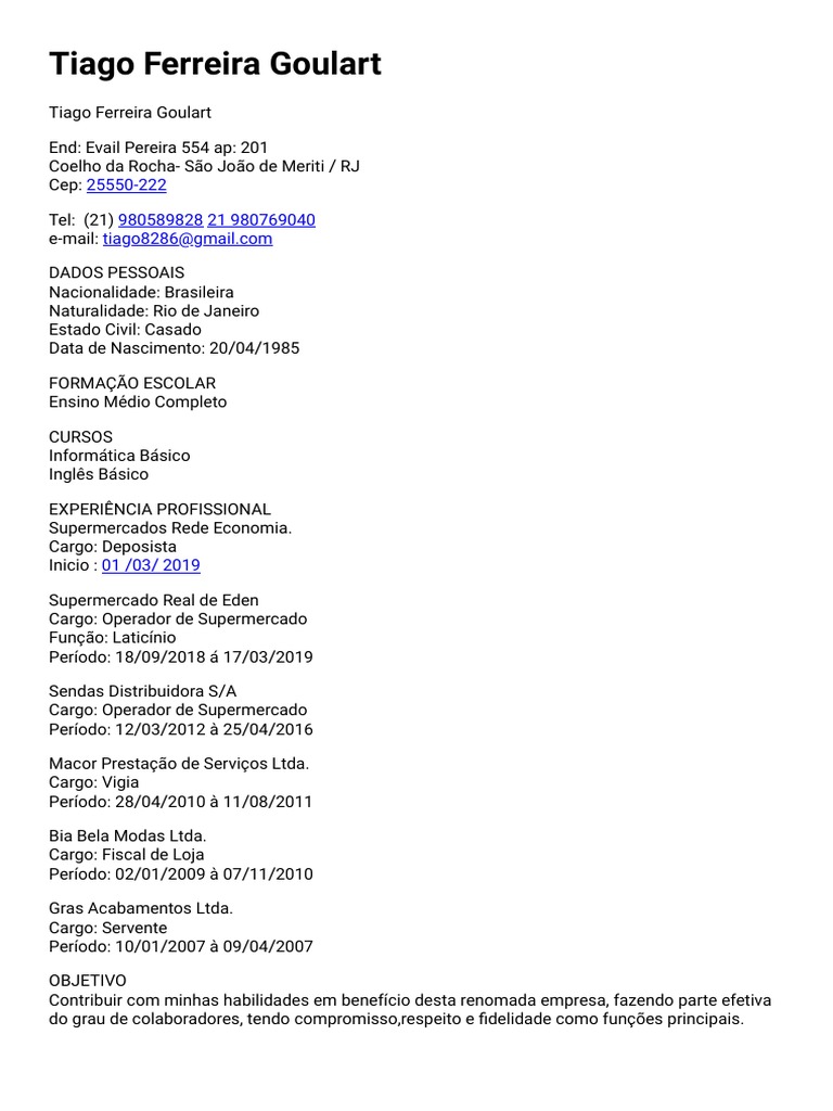 CV Tiago | PDF