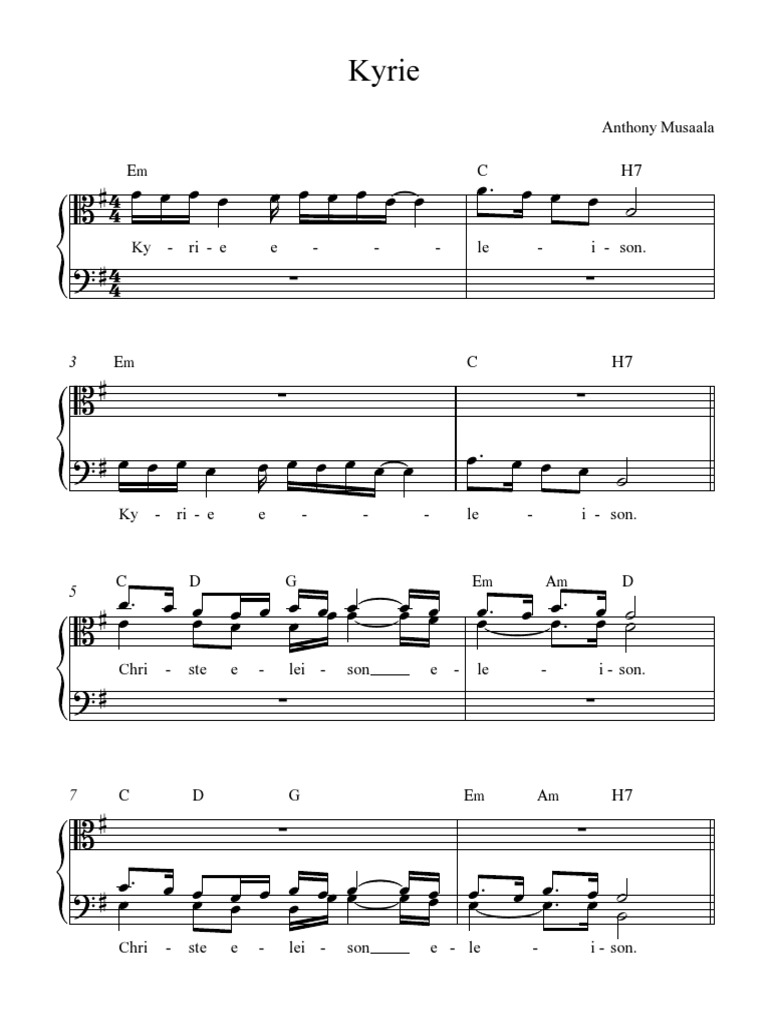 Kyrie - Musaala - Full Score | PDF | Calligraphie latin | Collation