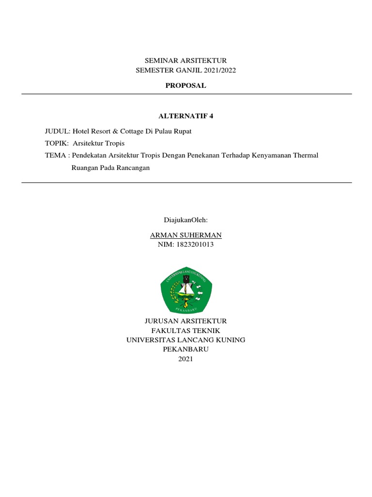 Alternatif 4 Arman Di Rupat | PDF