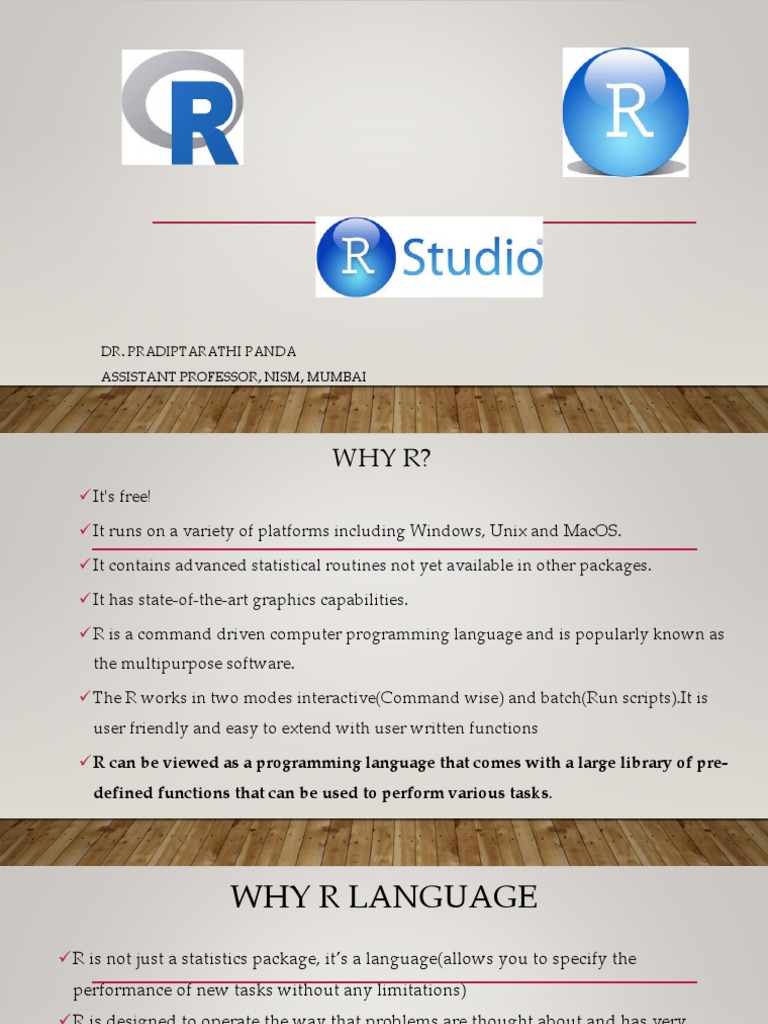 R and R Studio Introduction | Download Free PDF | Matrix (Mathematics ...