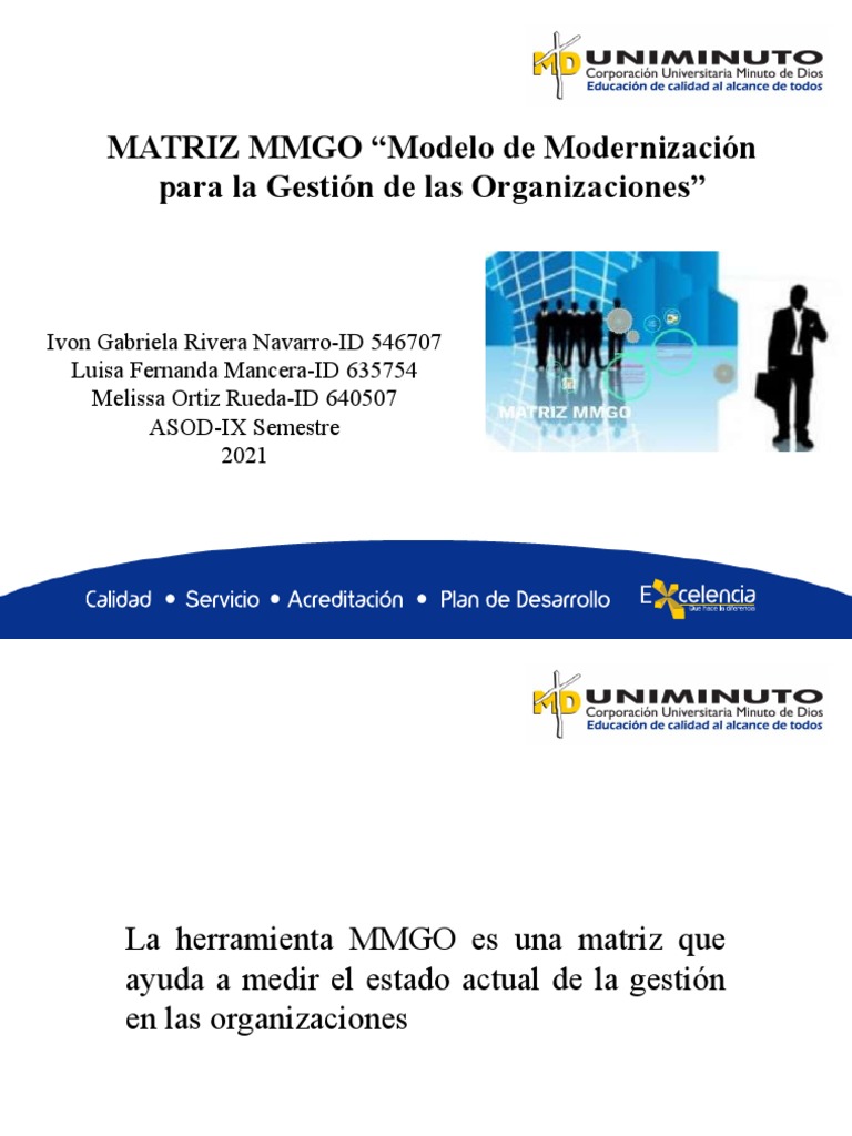 MATRIZ MMGO "Modelo de Modernización para La Gestión de Las ...