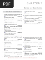 Chapter 7 Control and Coordination Handwritten Notes | PDF
