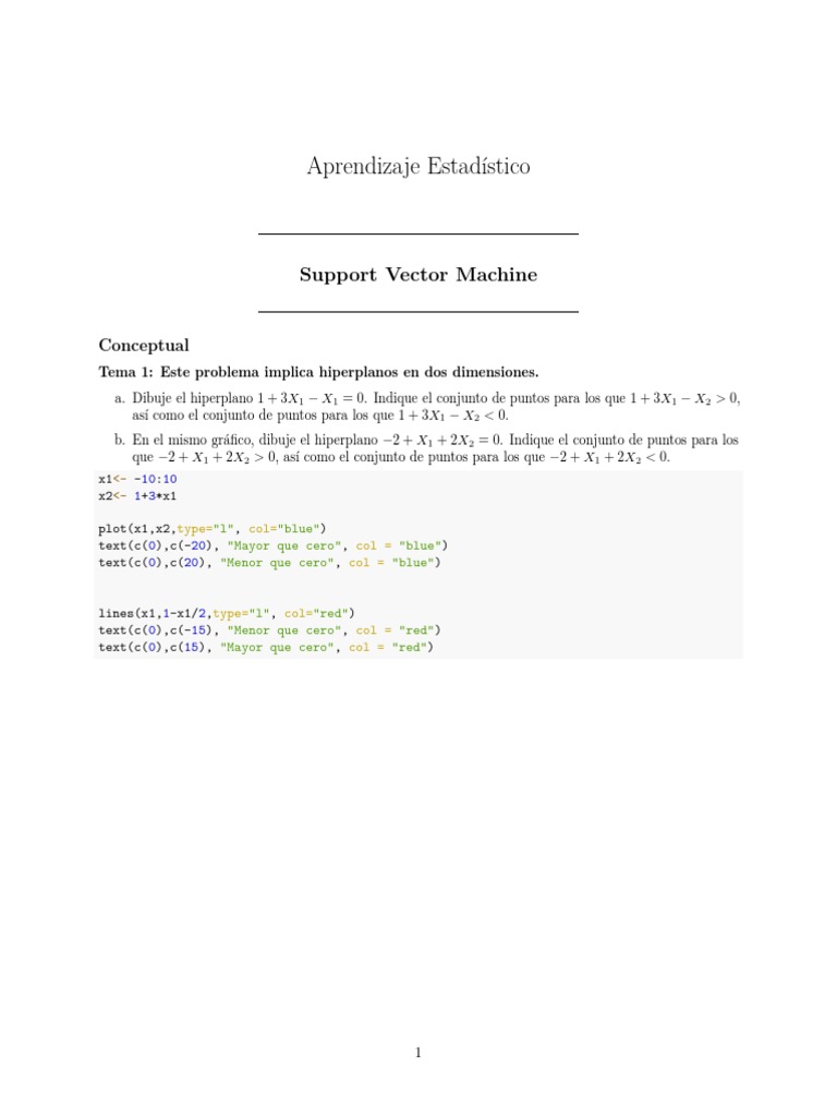 Máquinas de Soporte Vectorial en SVM | PDF | Análisis de los datos ...
