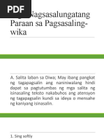 Mga Teknik at Pamamaraan NG Pagsasalin | PDF