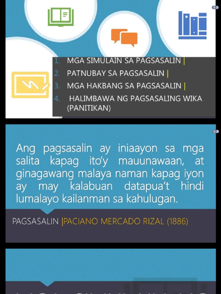 Simulain Sa Pagsasaling-Wika | PDF