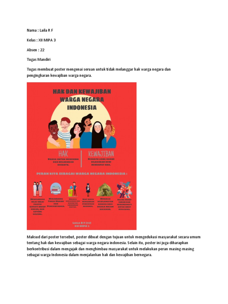 Tugas PPKN (Poster) | PDF