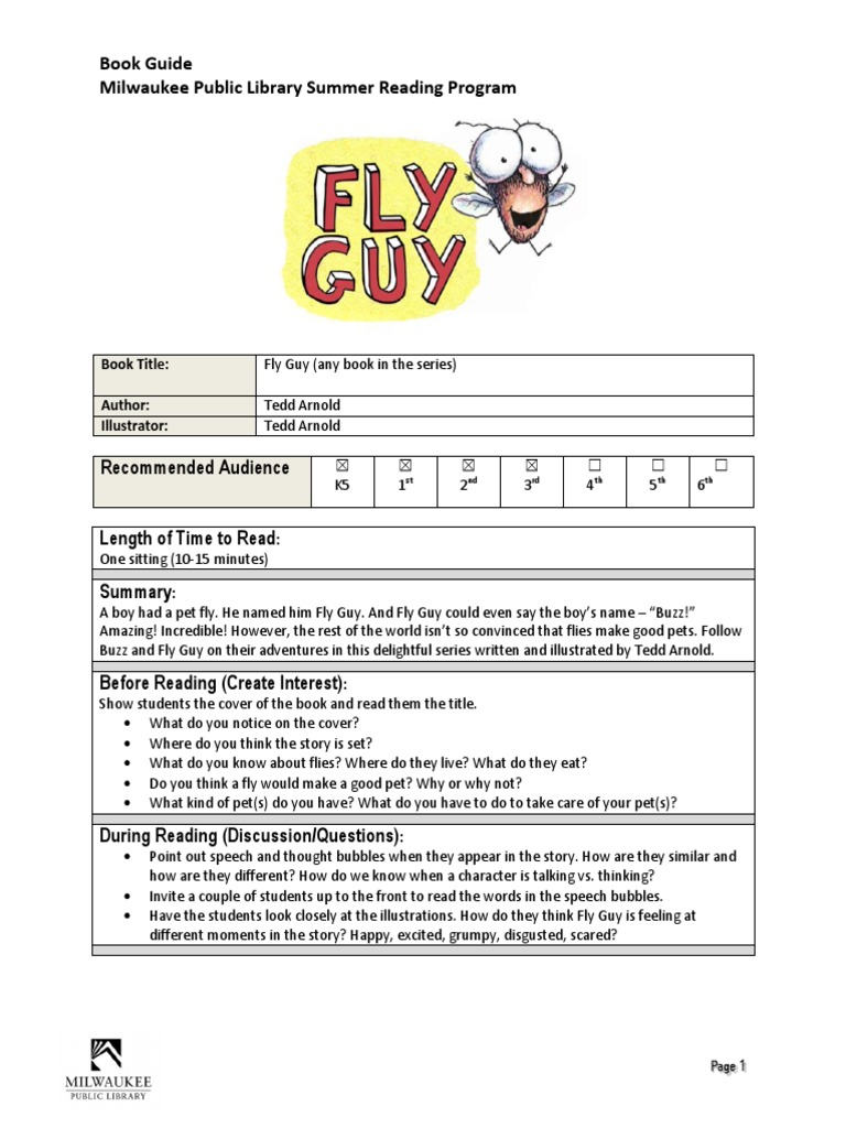 Fly Guy Lesson Plan | PDF | Insects