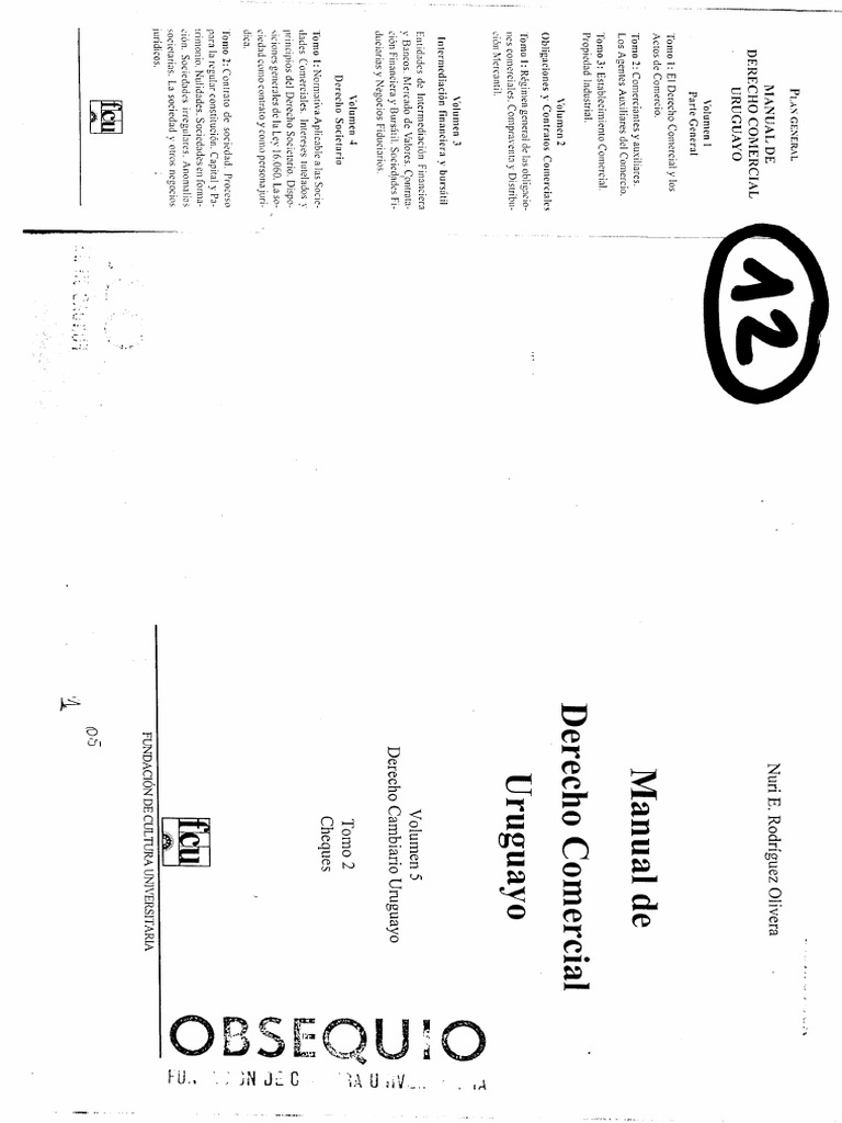 Rodríguez, Nury - Manual de Der. Comercial Uruguayo Vol V Tomo II | PDF Rodríguez, Nury - Manual de Der. Comercial Uruguayo Vol V Tomo II | PDF