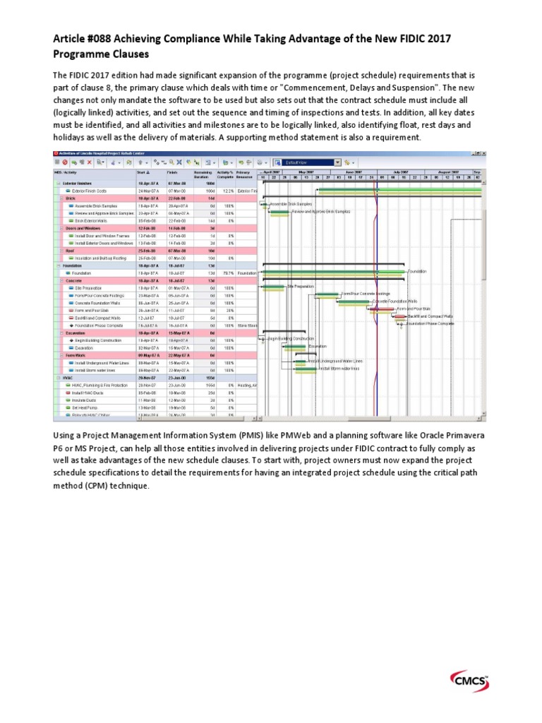 088 FIDIC 2017 Programme Clauses | PDF | Project Management | Business